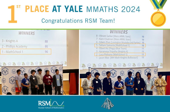 Team RSM Wins 1st Place at MMATHS 2024